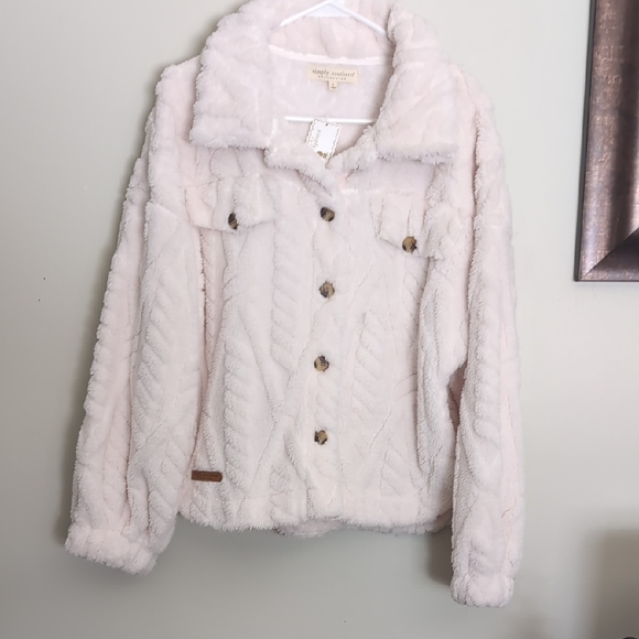 Simply Southern | Jackets & Coats | Simply Southern Soft Cream Teddy ...